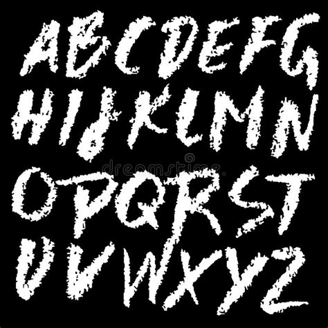 Chalk Textured Font Grunge Script On Chalkboard Vector Calligraphy