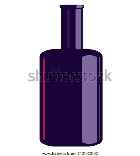 Blue Color Glass Bottle Spirits Wine Stock Vector Royalty Free