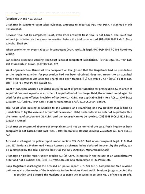 Acquittal And Discharge Prosecutor General Pdf