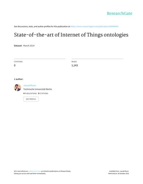 Iot Ontologies State Of Art Pdf