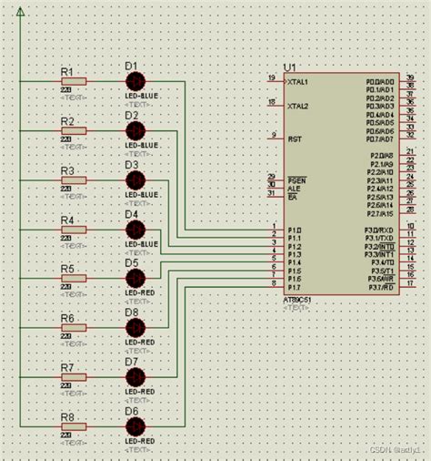 51单片机实验1 流水灯的设计（流水灯，蜂鸣器，爆闪灯）keil5控制led灯和蜂鸣器 Csdn博客