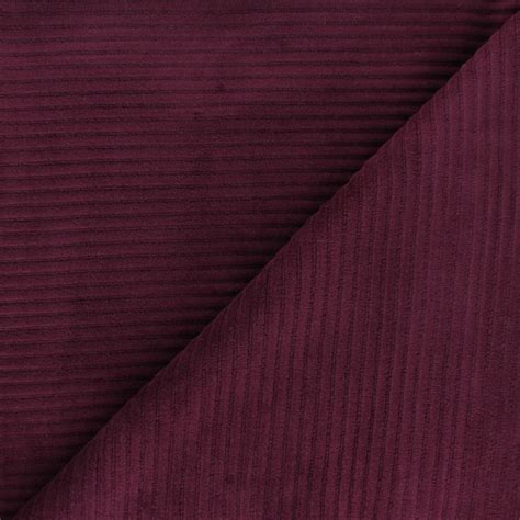 Tissu velours jersey grosses côtes violet Ma Petite Mercerie
