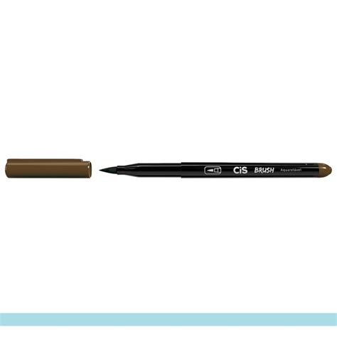 Caneta Cis Hidrográfica Brush Marrom Escuro Aquarelável Papelaria