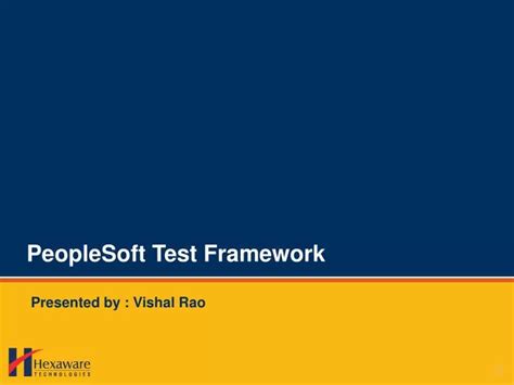 PPT PeopleSoft Test Framework PowerPoint Presentation Free Download ID 4828627