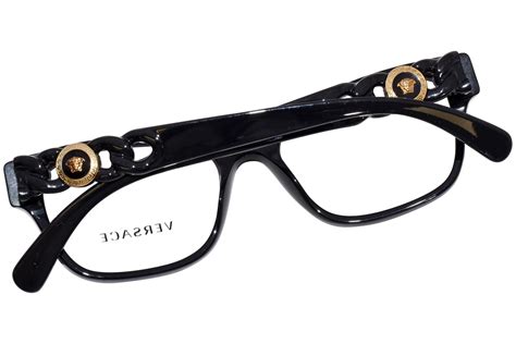 Versace Ve3306 Gb1 Eyeglasses Womens Black Full Rim Cat Eye 54 17 140