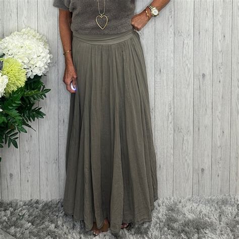 Ellen Cotton Jersey Waistband Maxi Skirt Mocha Brown Sugarplum