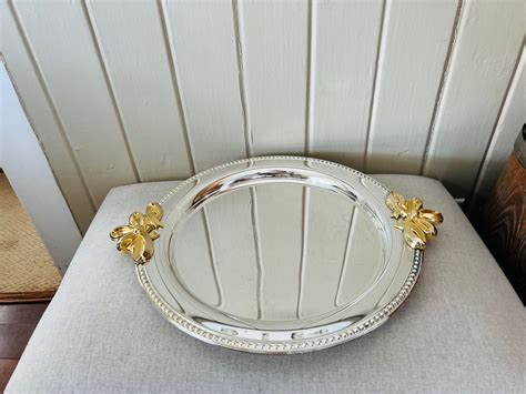 Vintage Vanity Tray With 24k Gold Handles By Pearls And Curls Etsy