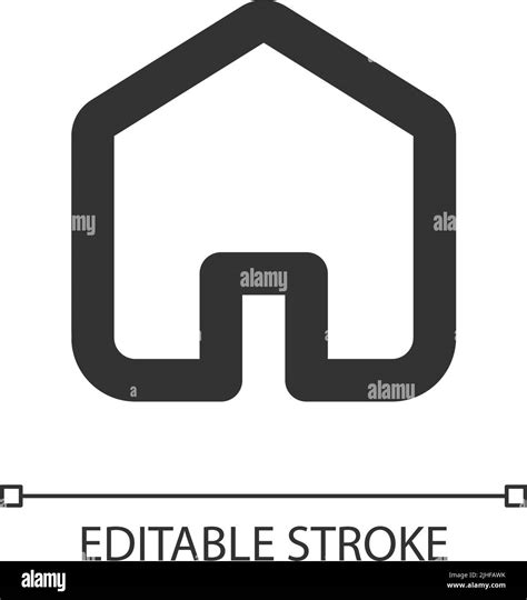 Home Pixel Perfect Linear Ui Icon Stock Vector Image And Art Alamy