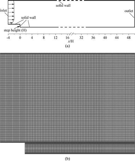 a the computational domain together with boundary conditions and b