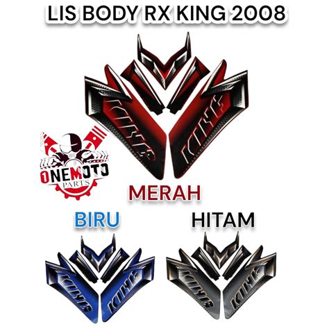 Jual LIS BODY STIKER STRIPING YAMAHA MOTOR RX KING TAHUN 2008 MERAH