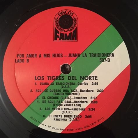Discos de colección Los Tigres Del Norte 1968 Juana La Traicionera