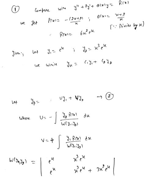 Use Variation Of Parameters To Find The General Solution Of The