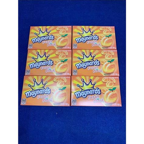 Maynards Fuzzy Peach Candy 6 X 100g