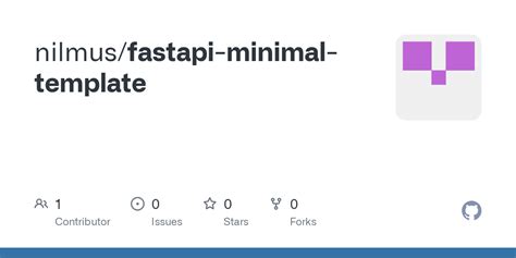 Github Nilmusfastapi Minimal Template
