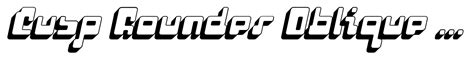 Cusp Rounder Oblique 3 D Set Font Webfont And Desktop Myfonts