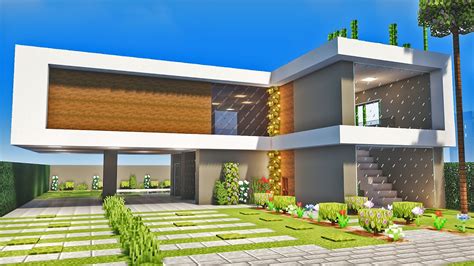 Minecraft Como Fazer Uma Mansão Moderna Manyacraft Youtube
