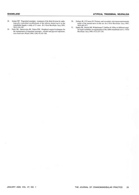 Pdf Atypical Trigeminal Neuralgia