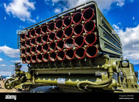 Launcher Of The BM 12 Grad Multiple Launch Rocket System Of The Russian