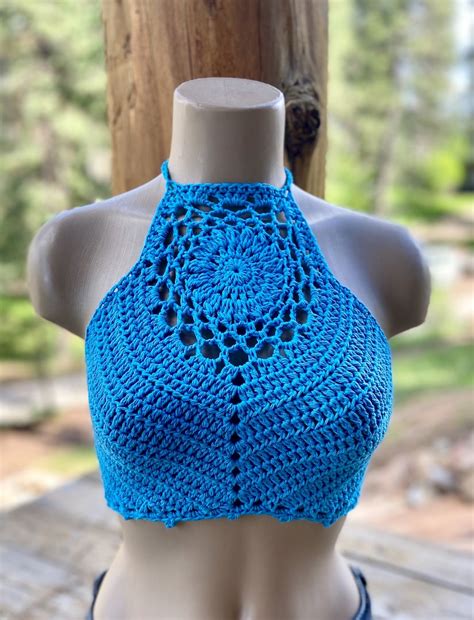 Crochet Halter Top Festival Top Modern Top Hippie Boho Etsy