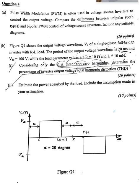 Solved A Diagrams Points Figure Q Shows The Output Voltage