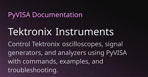 Tektronix Instruments