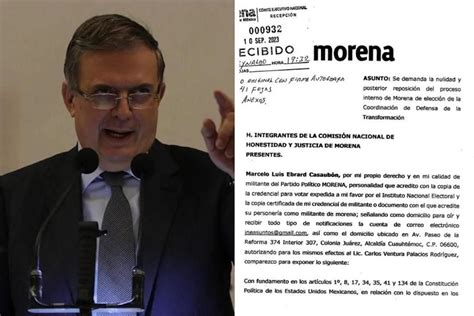 Demanda Ebrard nulidad en la elección por cargada a favor de Sheinbaum