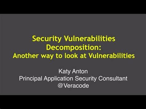 ndc conferences talk security vulnerabilities decomposition another