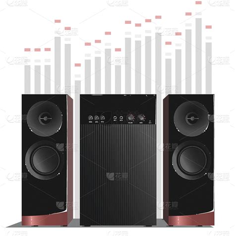 红色 低音炮 黑色 扬声器 音乐 噪声 有序 健康保健 摇滚乐