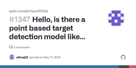 hello is there a point based target detection model like 3dssd and