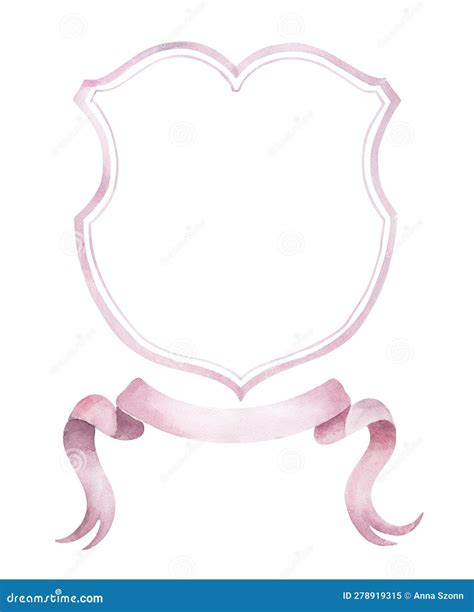 Crest With Ribbon On The White Background Stock Illustration