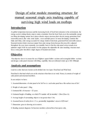 Design Of Manual Solar Tracking System Wps DOCX