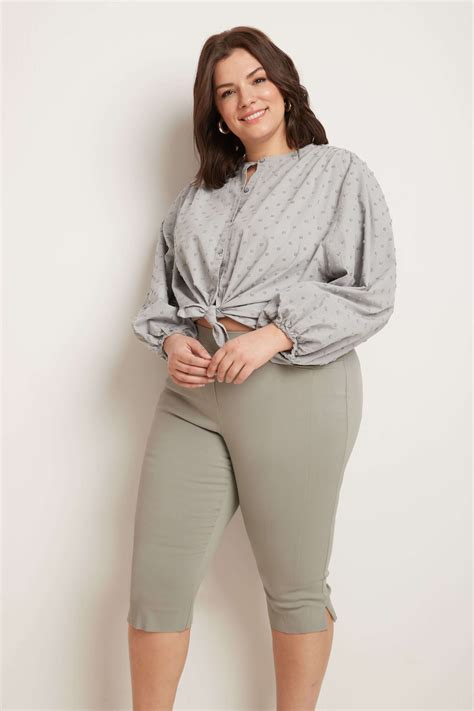 Slimming Plus Size Capris With Real Pockets Rekucci