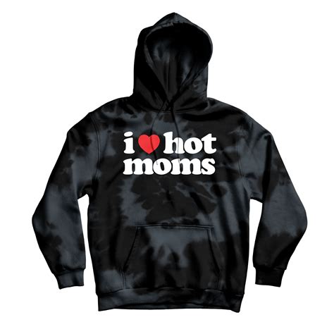 I Heart Hot Moms Black Dye Hoodie Danny Duncan 69 Merch