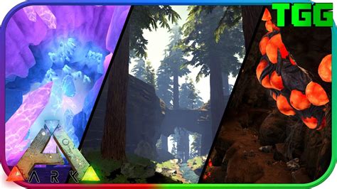 Ark Survival Evolved The Center Redwood Biome And Cave Update Ark Mod