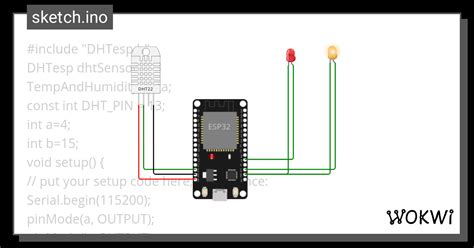 Dht Sensor For Temperature And Humidity Wokwi Esp32 Stm32 Arduino