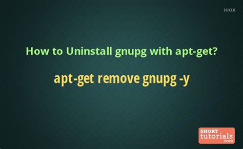 Remove Gnupg Remove Command