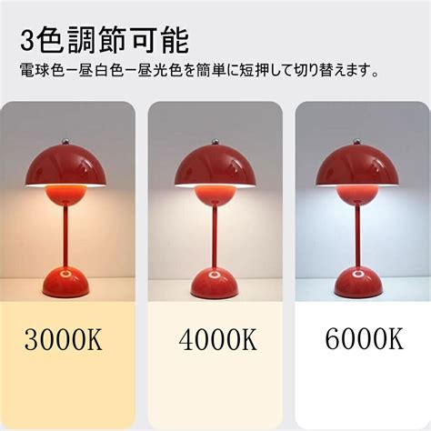 【楽天市場】テーブルランプ テーブルライト 充電式のポータブルランプ 北欧 フラワーポット 無段階調光 3色調色 読書灯 タッチセンサー 北欧