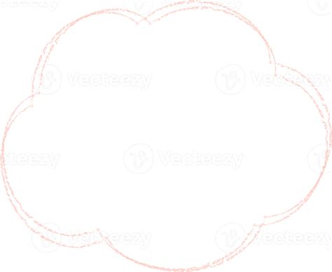 Pink Cloud Chalk Line Art 21820038 Png