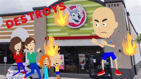 Classic Caillou Misbehaves At Chuck E Cheesesgrounded Youtube