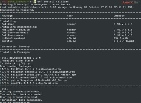 在centos8rhel8上安装fail2ban保护ssh防止暴力破解枚举攻击 Andyxnet 安迪克斯