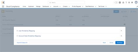import export data portability mappings cloud compliance