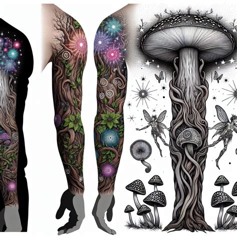 A Detailed Sleeve Tattoo Of An Fanart