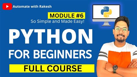 Python For Beginners Full Course Module 6 Youtube