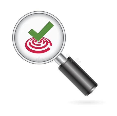 Magnifying Glass With Check Mark Stock Vector Illustration Of