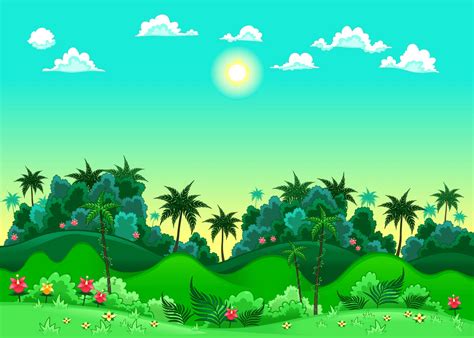 イラスト緑の森png