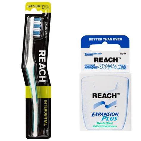 Набор Reach зубная щетка interdental межзубная чистка /средняя/ + Reach ...