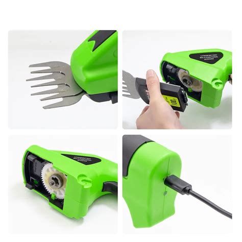 2 In 1 ไร ้ สายไฟฟ ้ า Hedge Trimmer 2000mah แบตเตอรี ่ ไร ้ สาย Grass