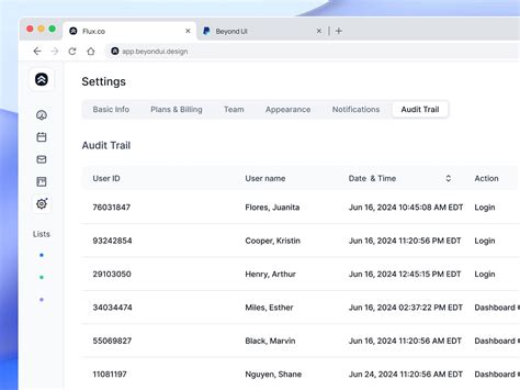 Audit Trail Ui By Beyond Ui On Dribbble