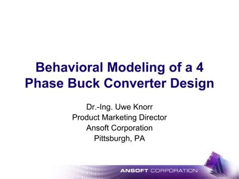 Presentation Behavioral Modeling Of A 4 Phase Buck Converter