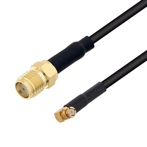 Low Loss SMA Female To RA Push On SMP Female Cable LMR 100 Coax In 24 Inch
